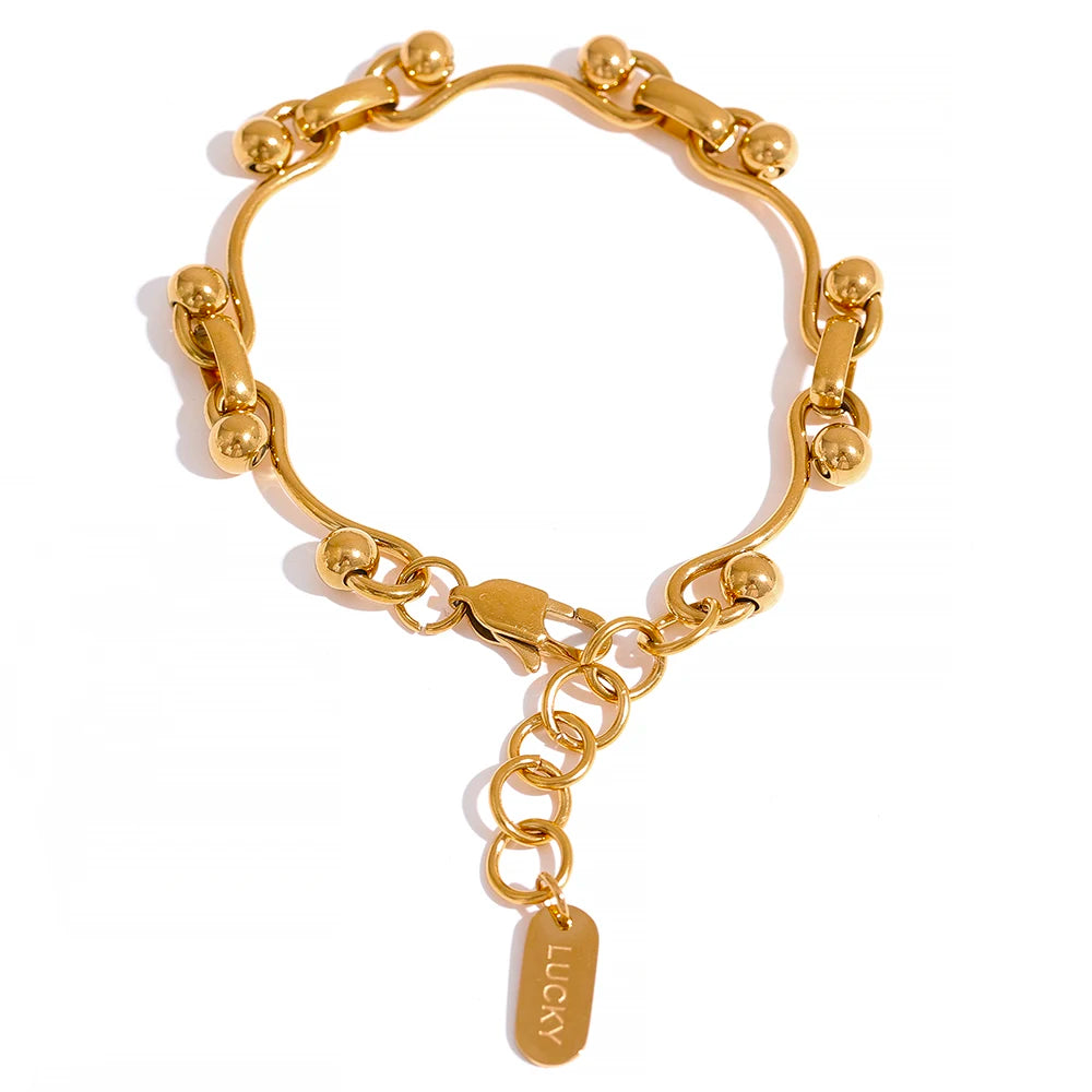 Bellartini 18K Gold Plated Tarnish Free Chain Bracelet
